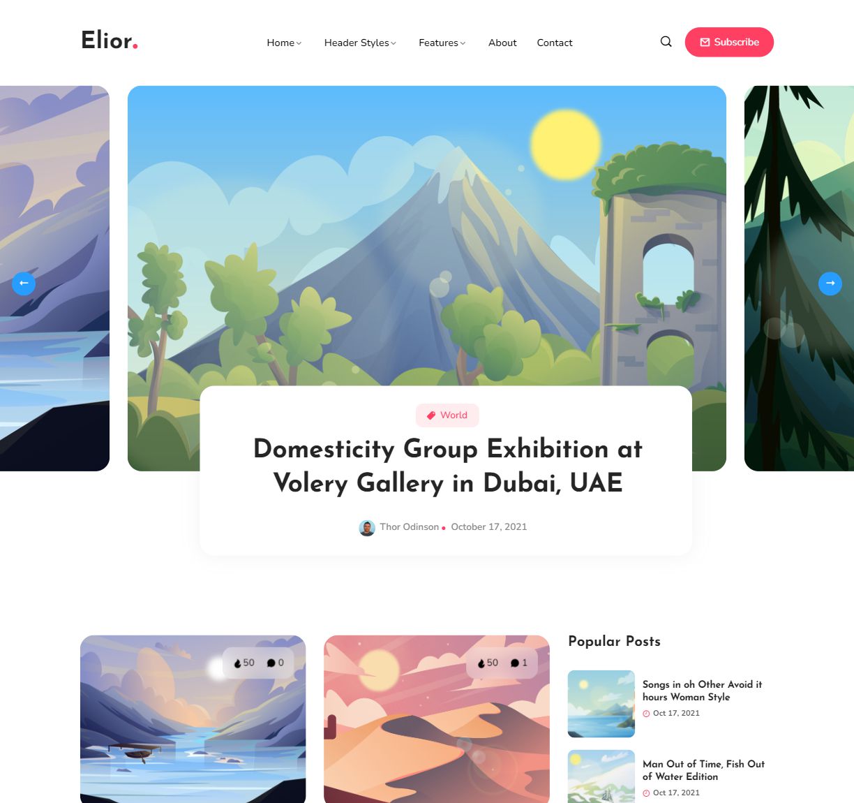 Mẫu website Blog Elior - Sun Software & Technology